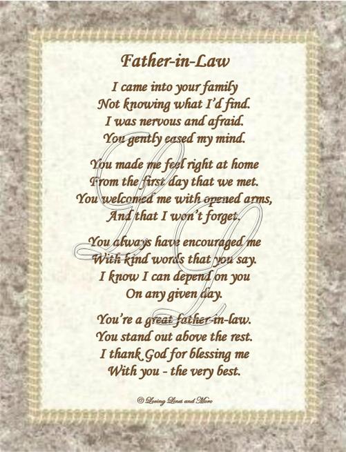 Father in Law Poem Father in Law Poem
